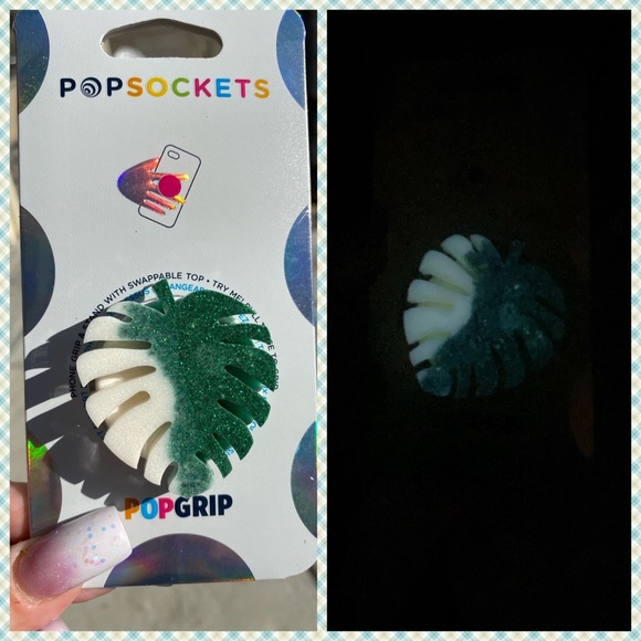PopSocket | Accessories | Monstera Leaf Glow In The Dark Popsocket ...